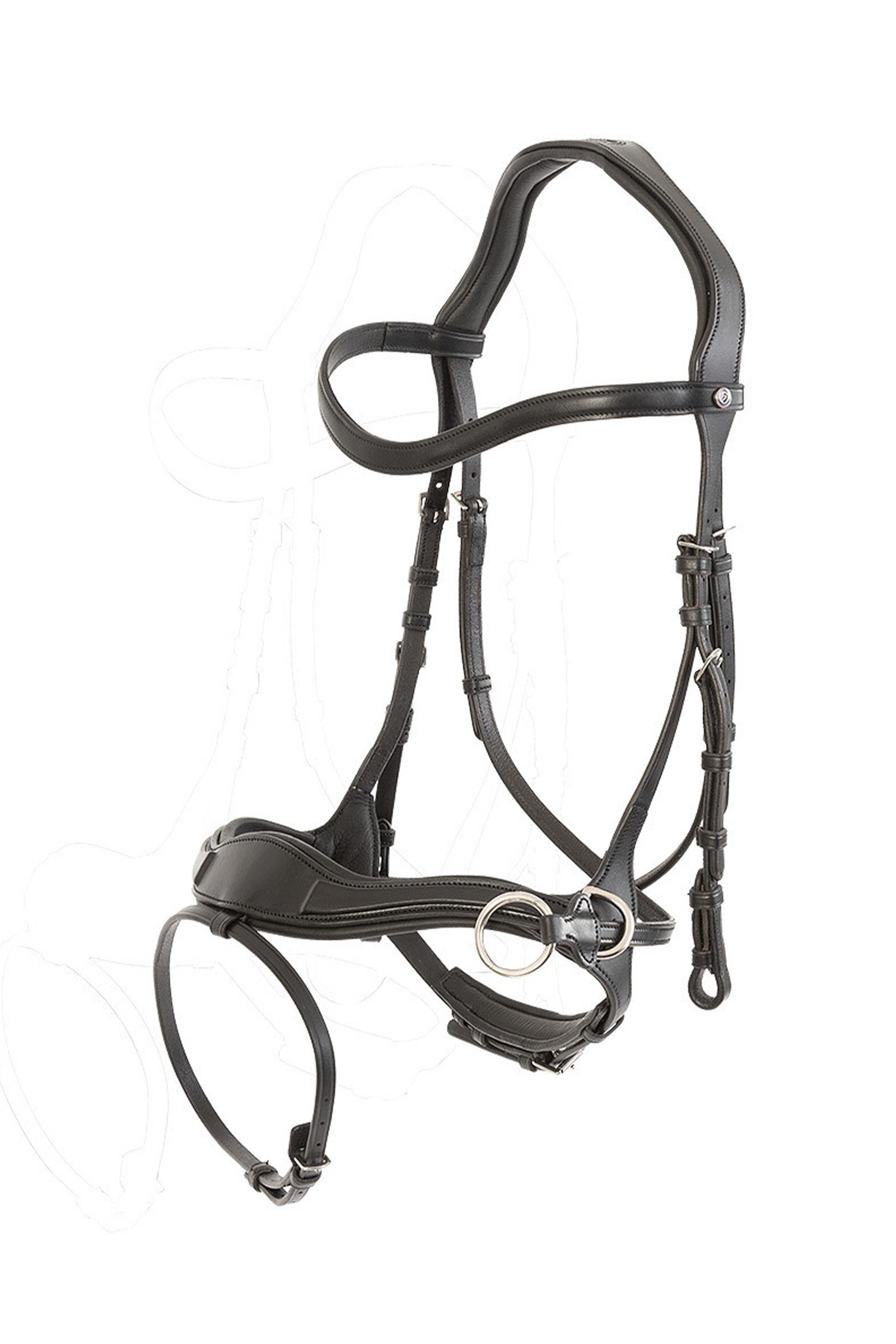 Falsterbo T-motion Bridle Black/Silver C – horze